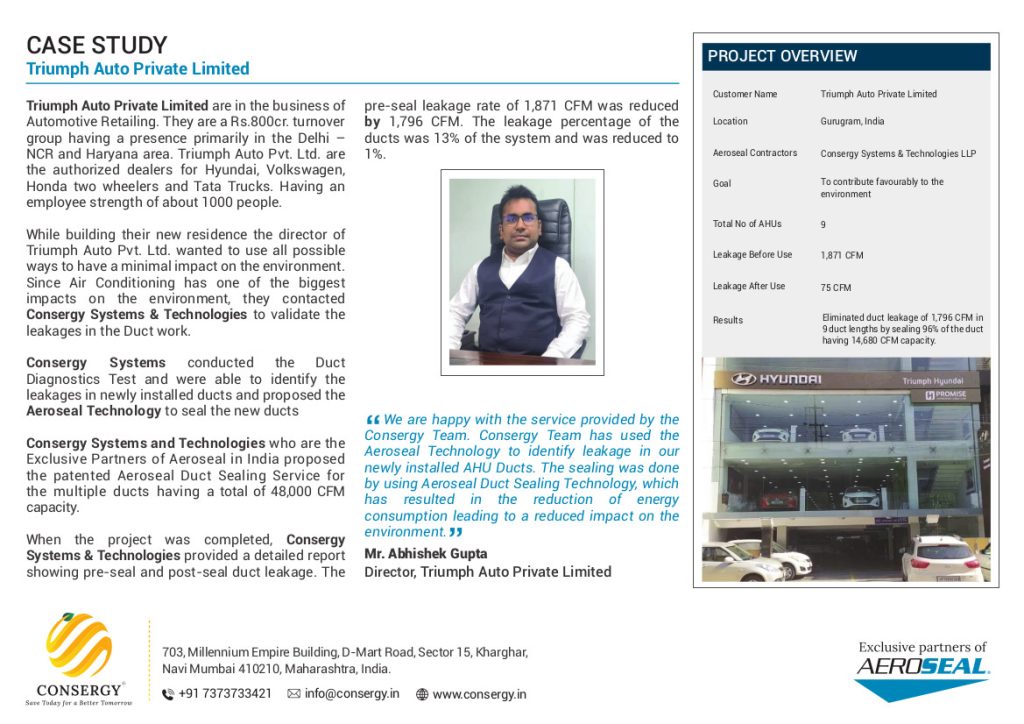 Triumph Auto Private Limited – CONSERGY